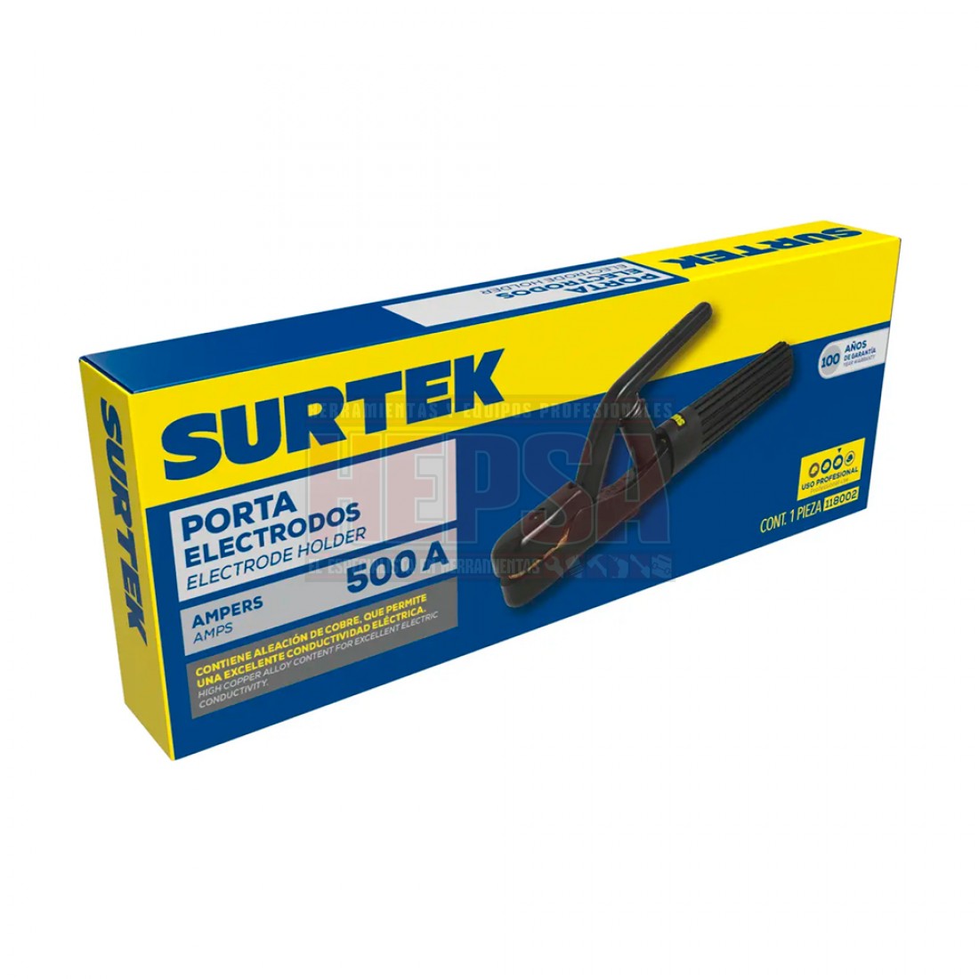 PINZA PORTA ELECTRODOS 500A SURTEK 118002